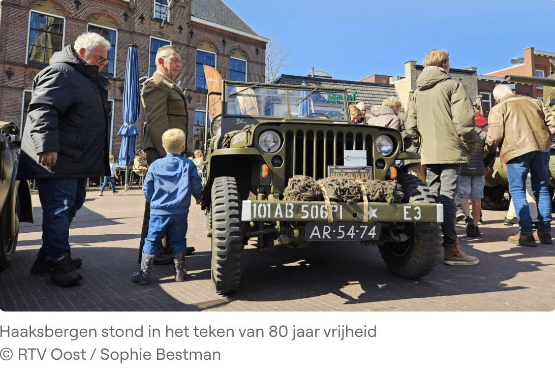 Vaandels, voertuigen en veteranen: Haaksbergen viert 80 jaar vrijheid - Overijssel Viert Vrijheid